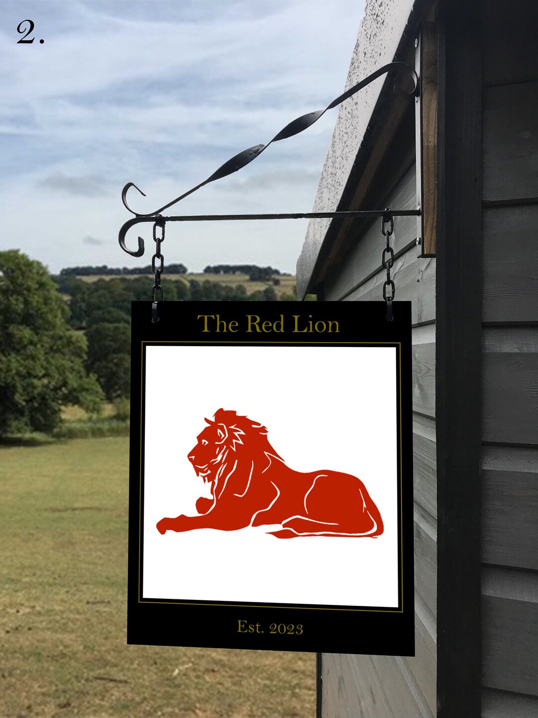 The Red Lion Hanging Pub Sign for Home Bar or Man Cave the Red Lion Pub ...