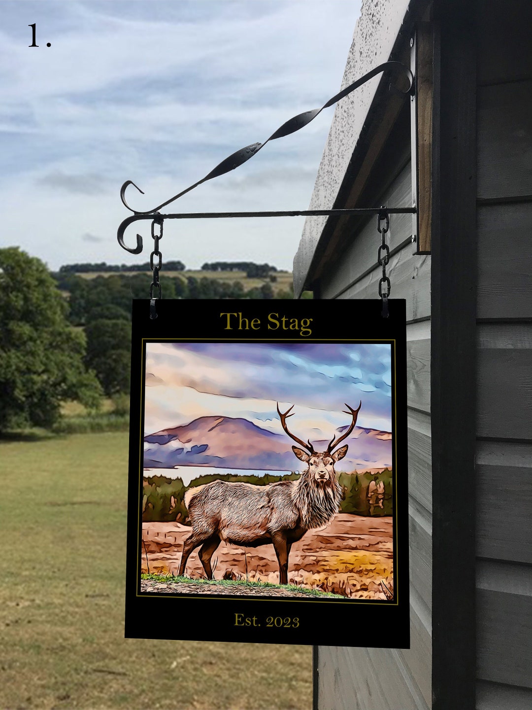 The Stag Hanging Pub Sign for Home Bar or Man Cave the Stag Inn Pub ...