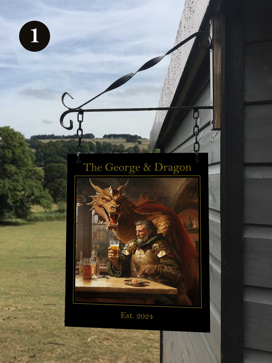 The George & Dragon Hanging Pub Sign for Home Bar or Man Cave! - the ...