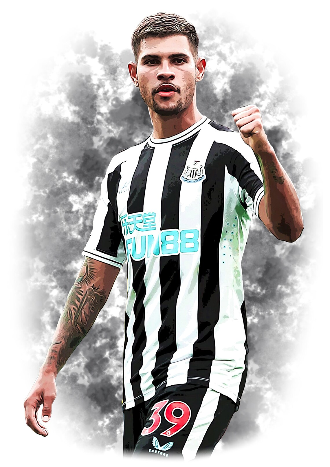 Bruno Guimaraes 2022/23 Digital Art Print on Foamex Board - Etsy Australia