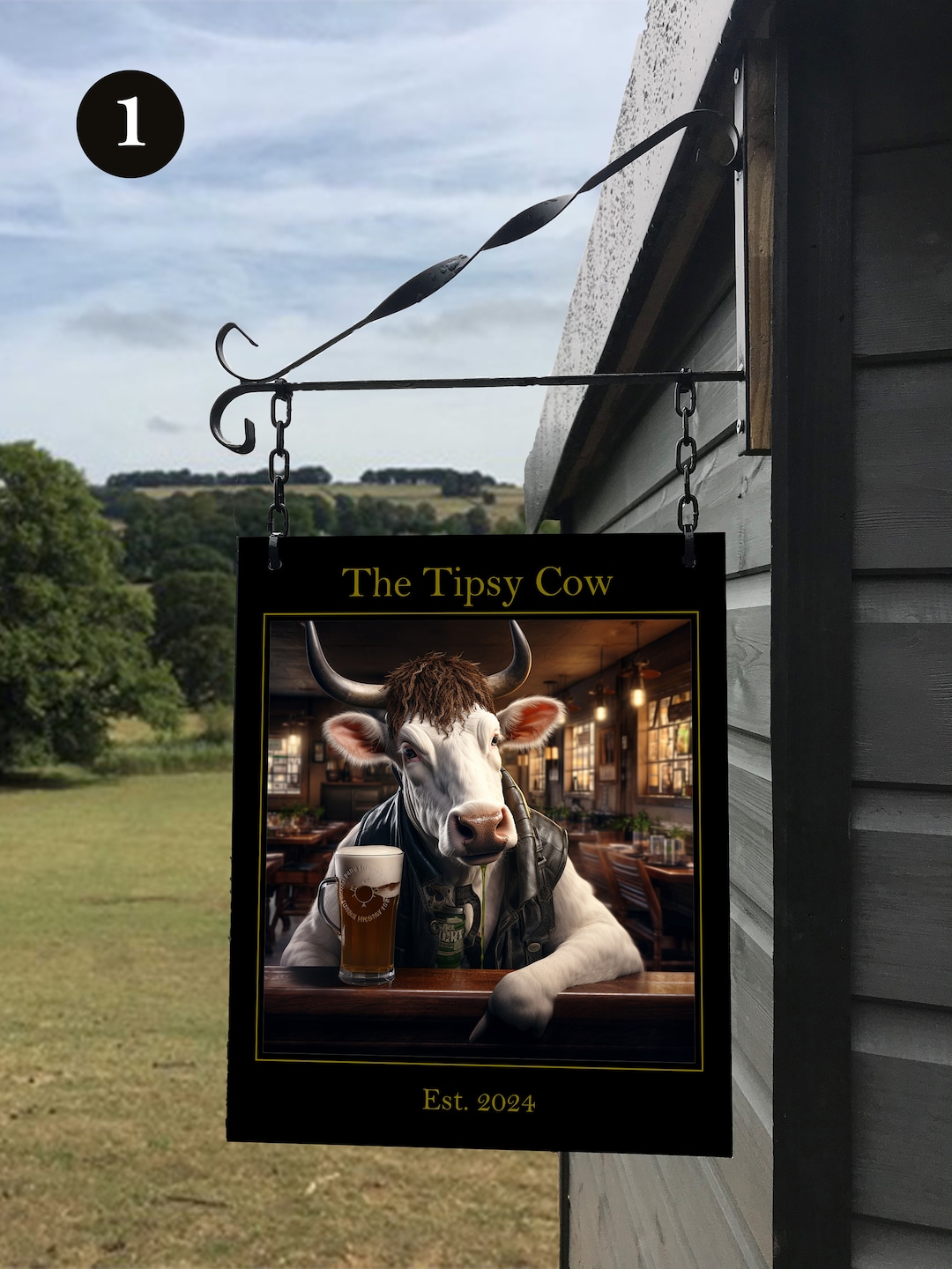 The Tipsy Cow Hanging Pub Sign for Home Bar or Man Cave! - the Tipsy ...
