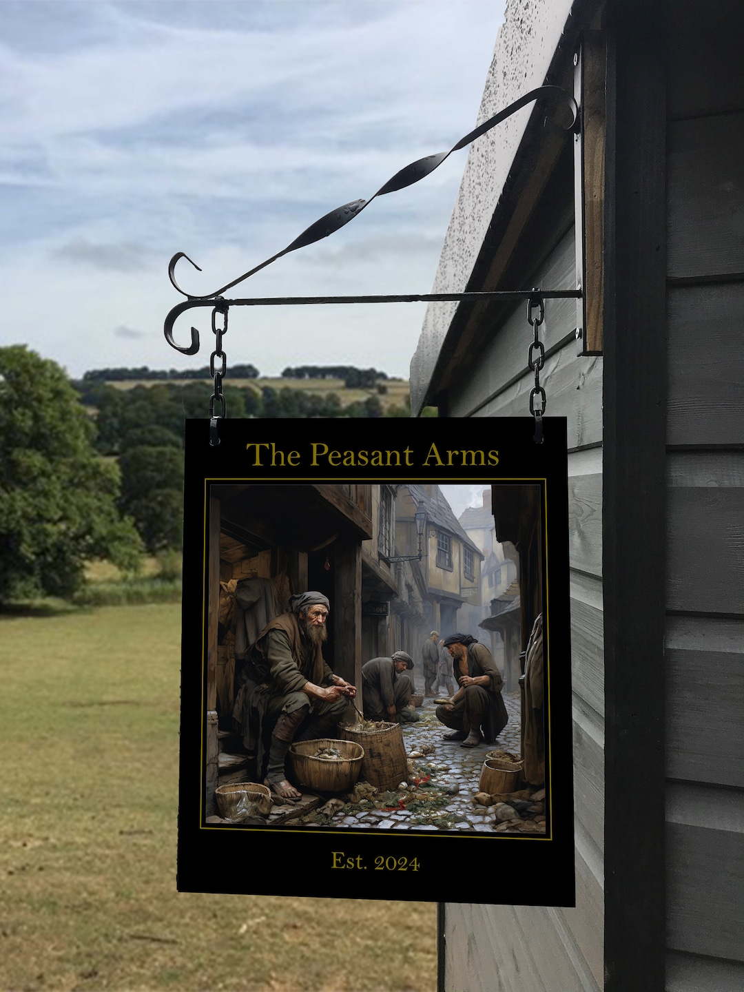 The Peasant Arms Hanging Pub Sign for Home Bar or Man Cave! - the ...