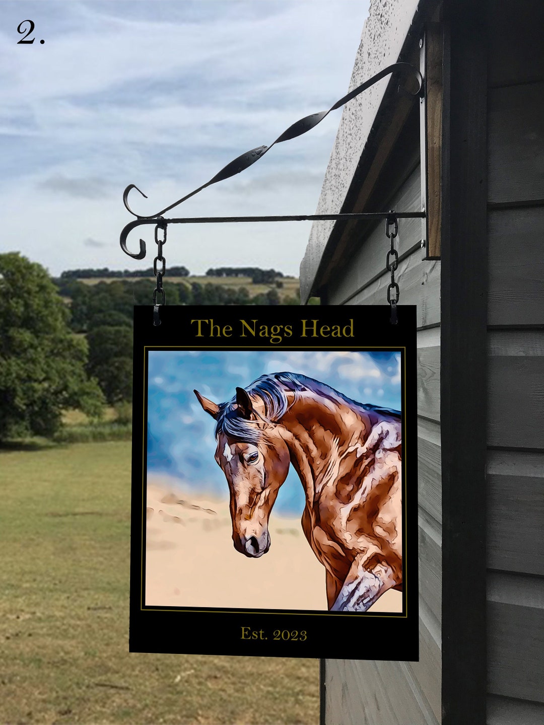 The Nags Head Hanging Pub Sign for Home Bar or Man Cave! - the Nags ...