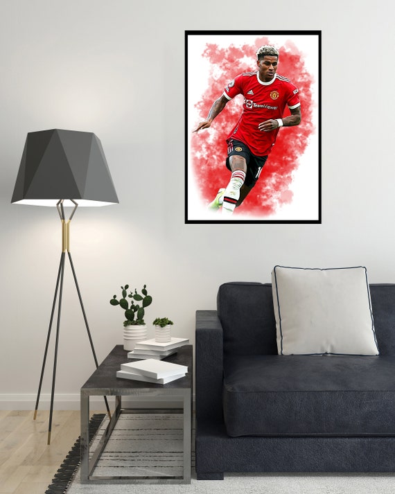 Wall Hangings Unframed Football Print Rashford Poster Rashford Football ...
