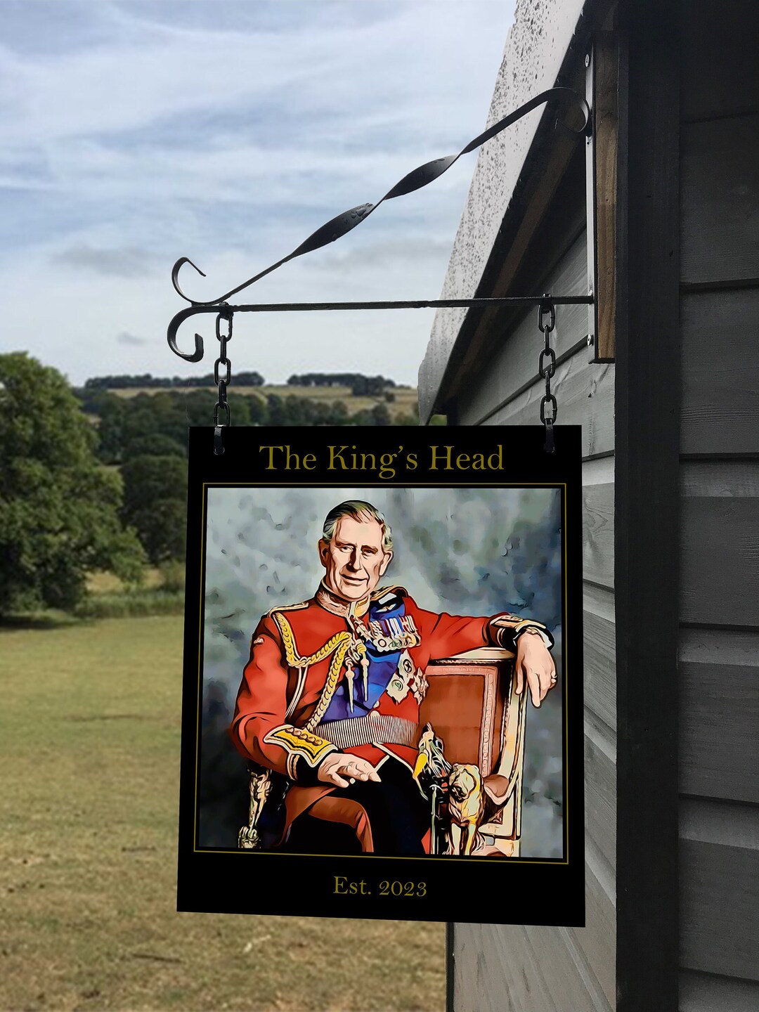 The King's Head Hanging Pub Sign for Home Bar or Man Cave! - the King's ...