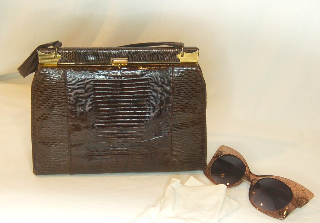 Vintage Lizard Skin Handbag - Etsy