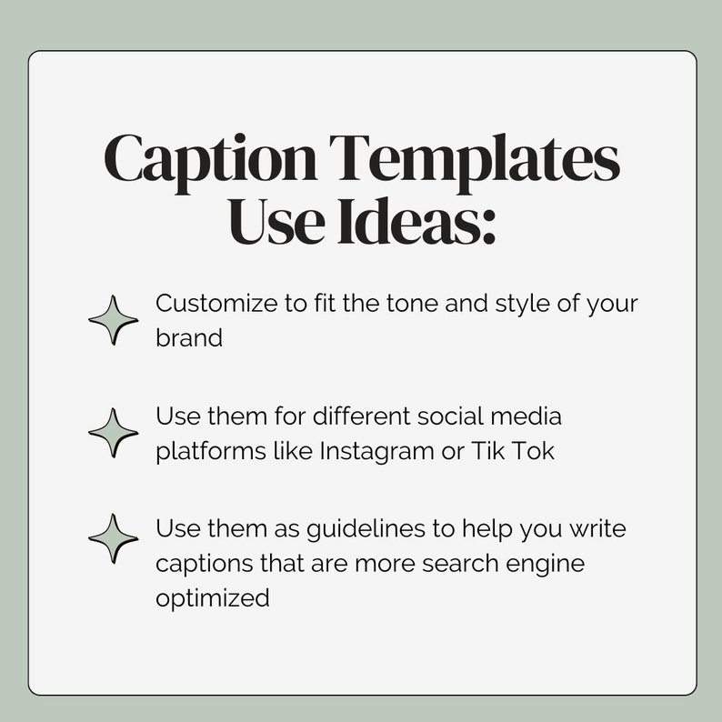 Lifestyle Blogger Social Media Caption Templates. Instagram Captions ...