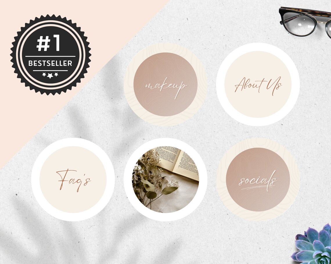Luxury Minimalist Instagram Highlight Covers | Elegant Cover Canva ...