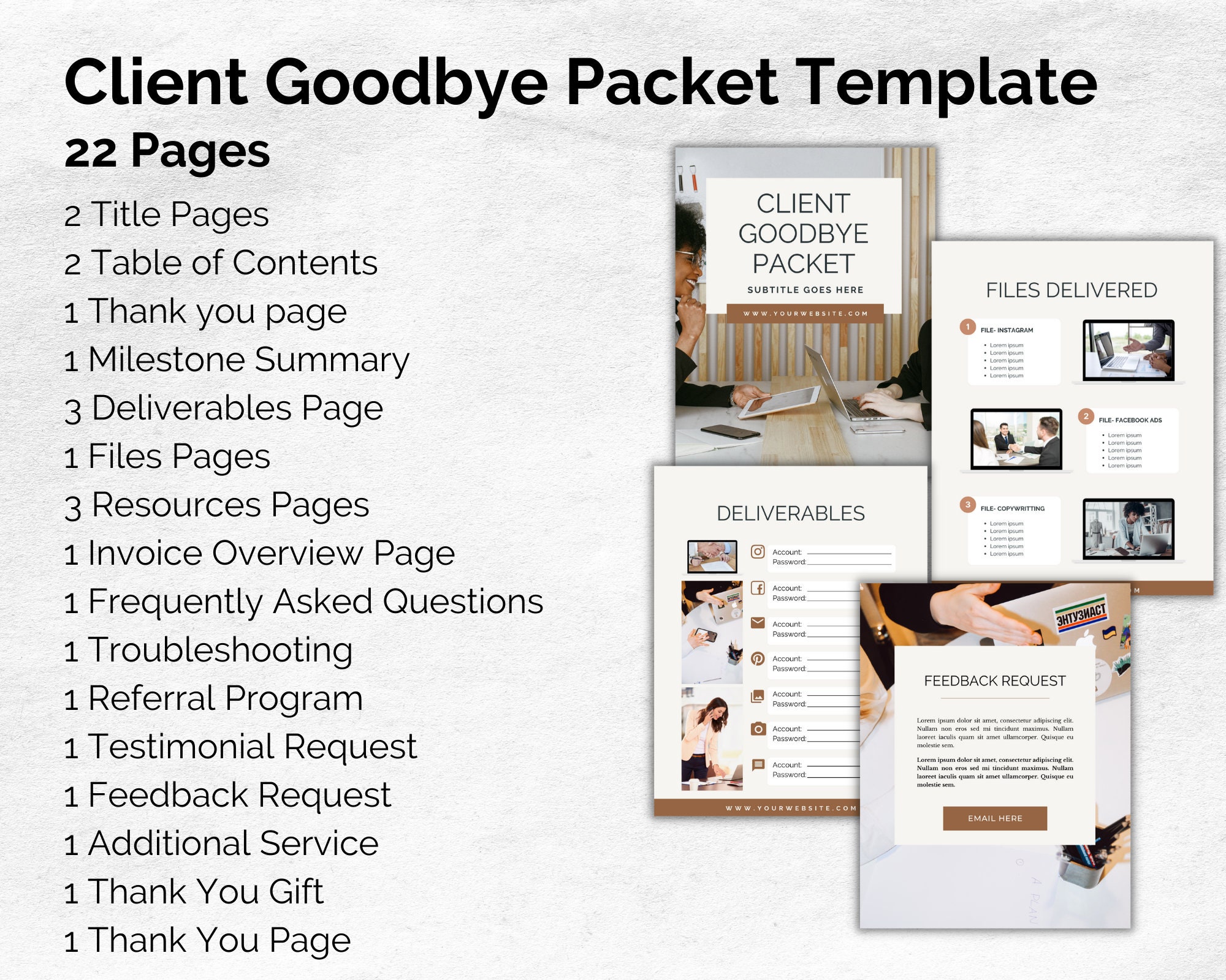Client Goodbye Offboarding Template | Canva Template | Client Exit ...