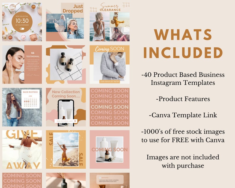 40 Instagram Canva Templates for Product Based Business | Editable ...