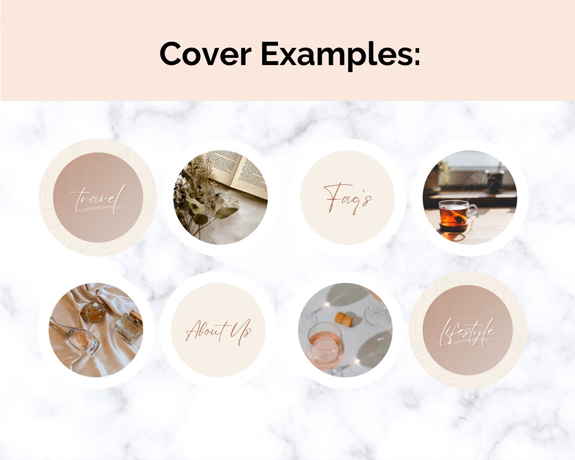 Luxury Minimalist Instagram Highlight Covers | Elegant Cover Canva ...