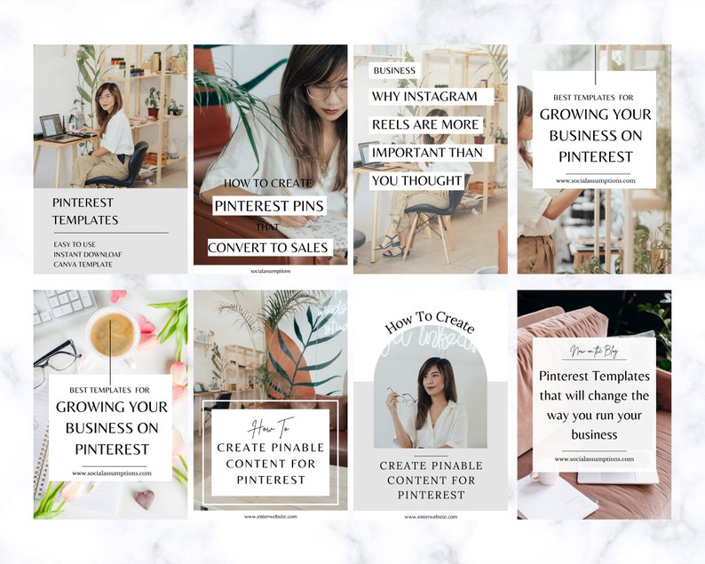 Business Blog Pinterest Templates Canva Templates for Pinterest ...