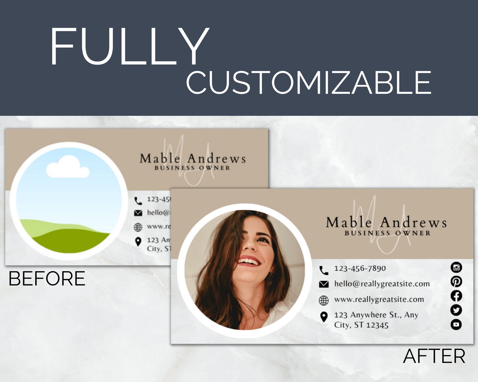 Minimalist Email Signature Template Canva Template - Etsy