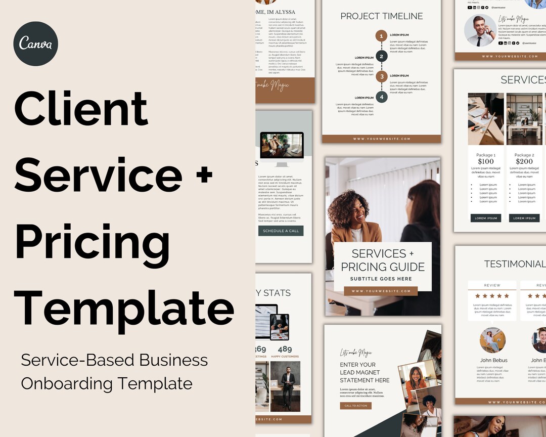 Price & Services Guide, Client Portfolio Template, Client Welcome ...