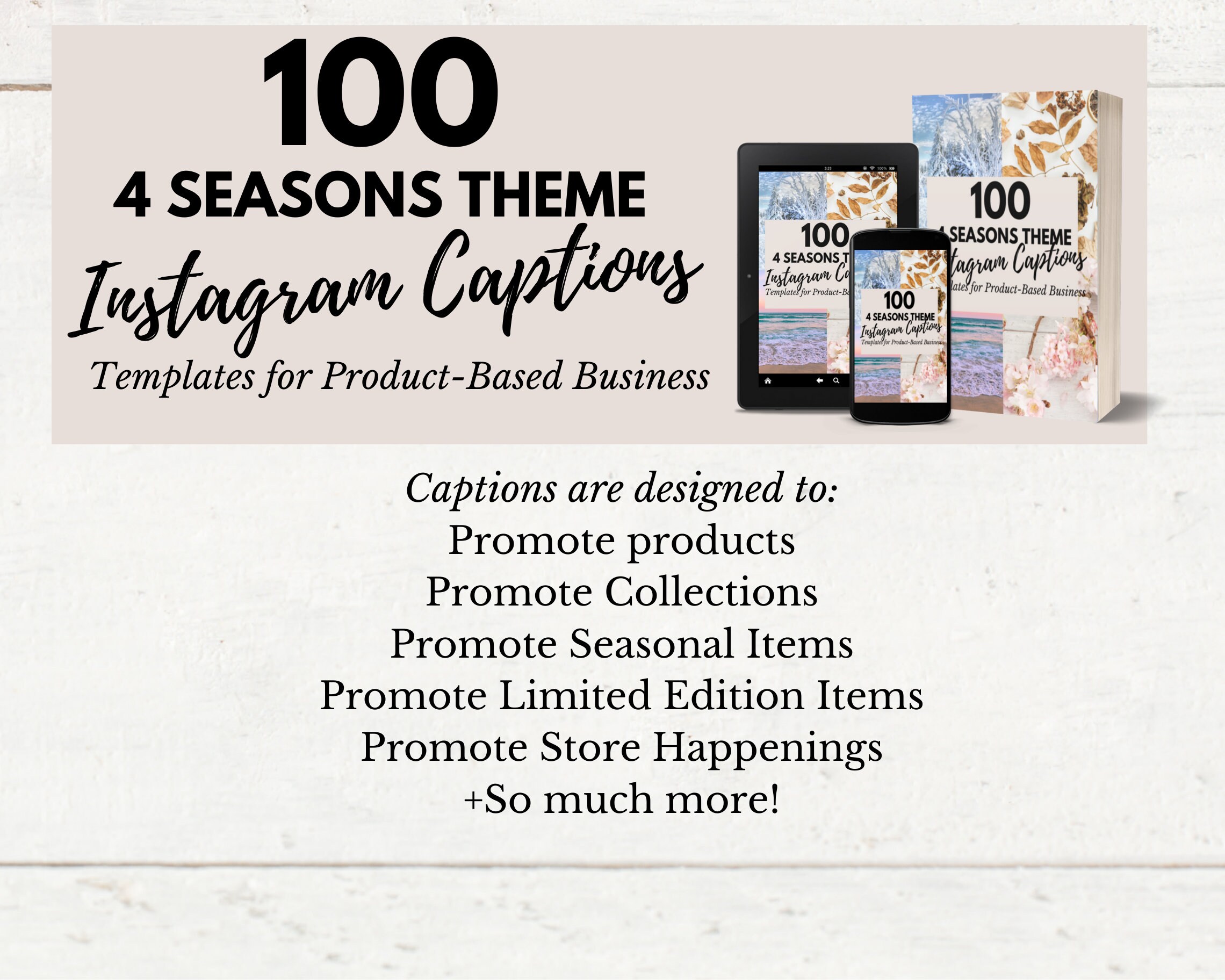 Seasonal Promotion Instagram Caption Templates for | Etsy Denmark