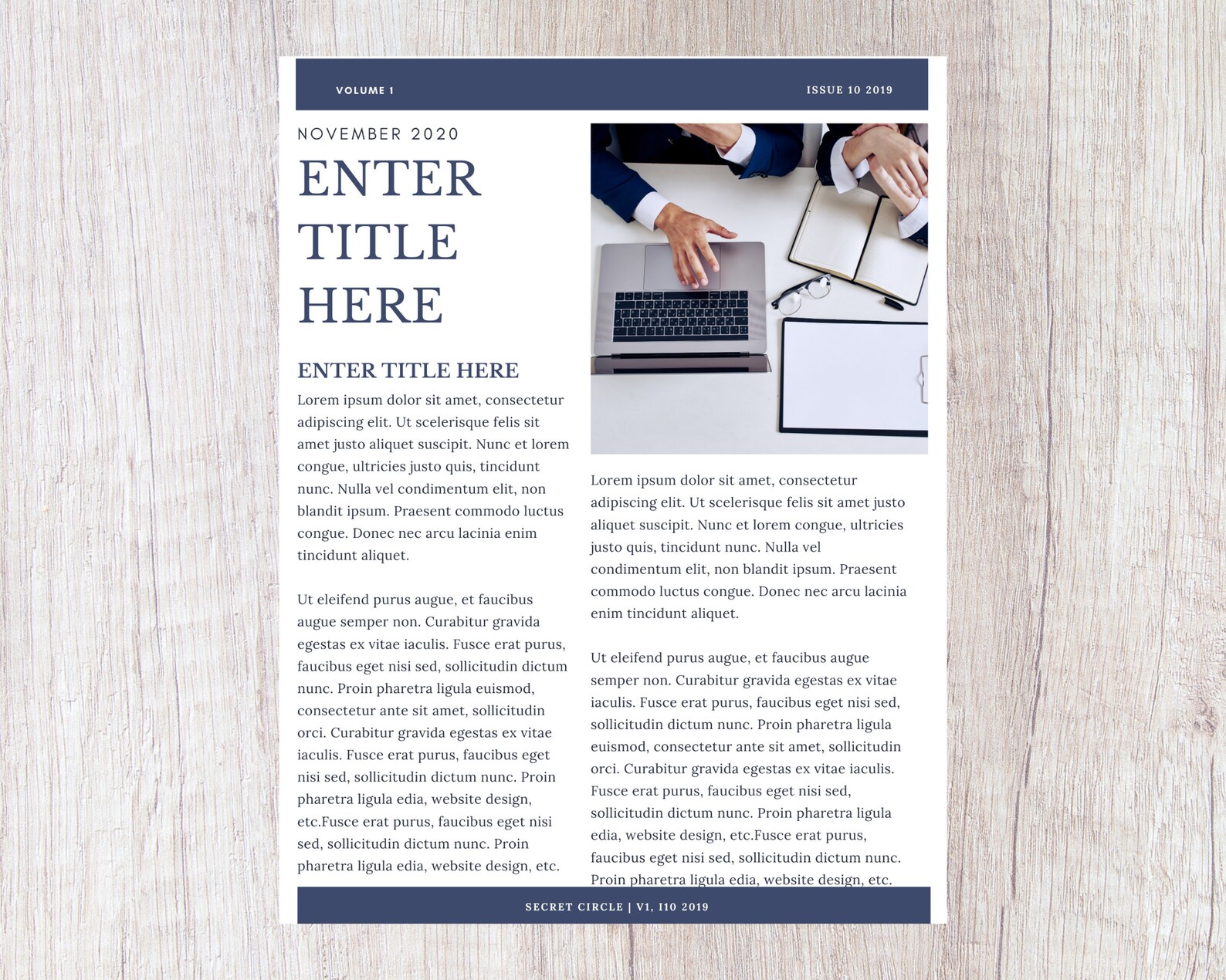 Simple 2-sided Newsletter Templates | Weekly Newsletter Template ...