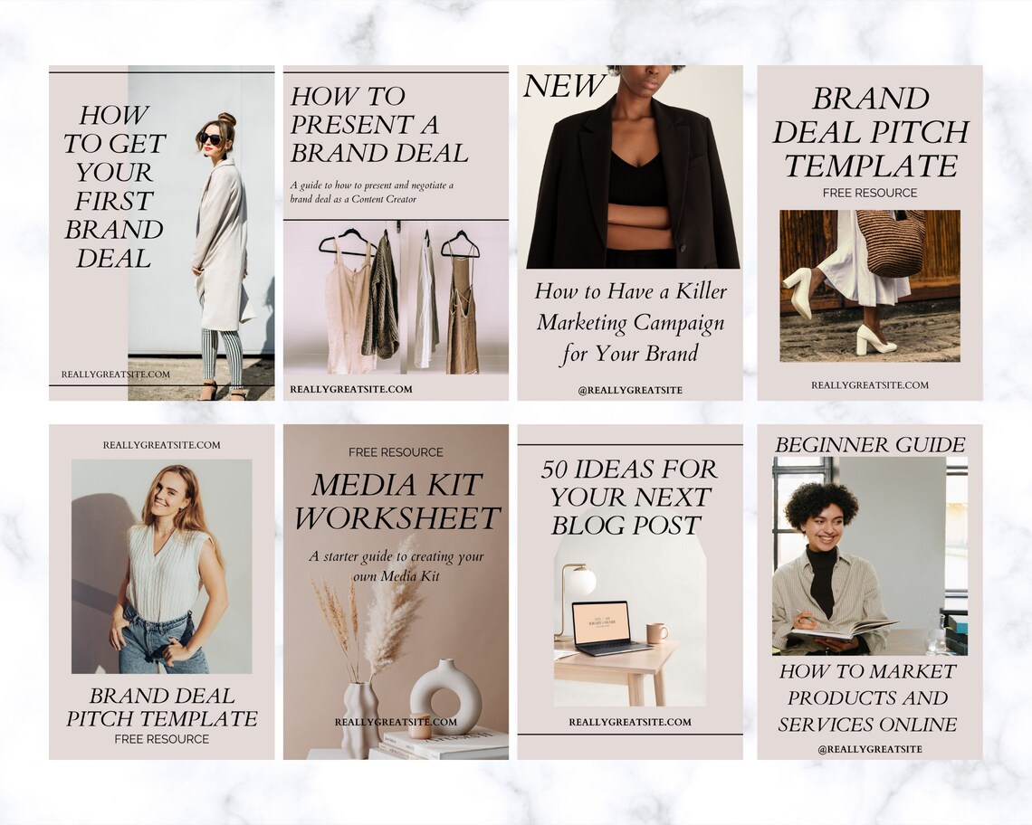 Content Creator Pinterest Templates Canva Templates for Pinterest ...