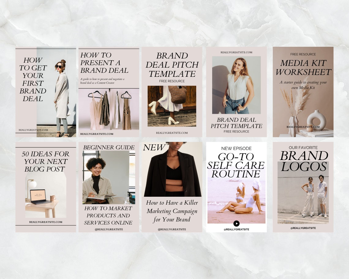 Content Creator Pinterest Templates Canva Templates for Pinterest ...