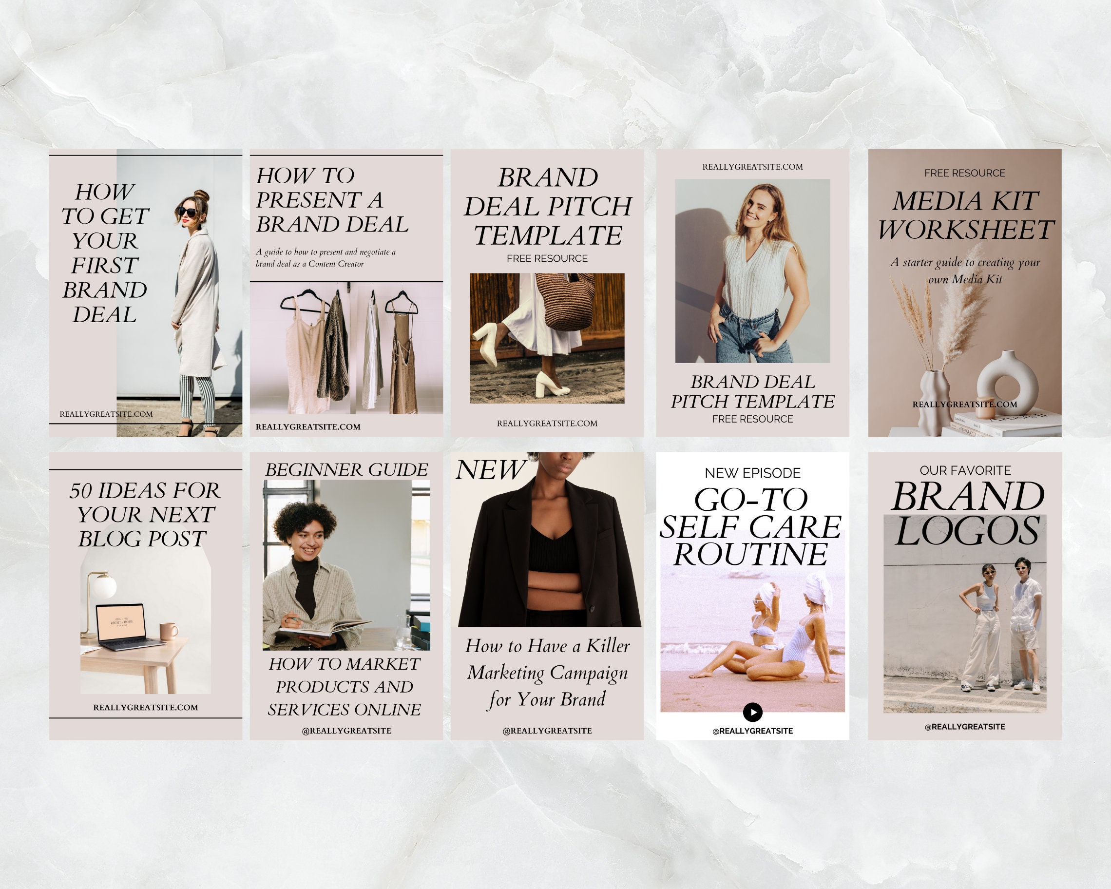 Content Creator Pinterest Templates Canva Templates for Pinterest ...