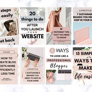 15 Blog Customizable Pinterest Templates | Social Media Graphics ...