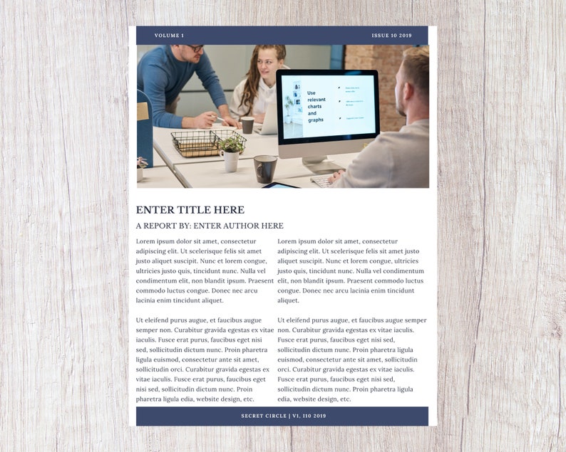 Simple 2-sided Newsletter Templates | Weekly Newsletter Template ...