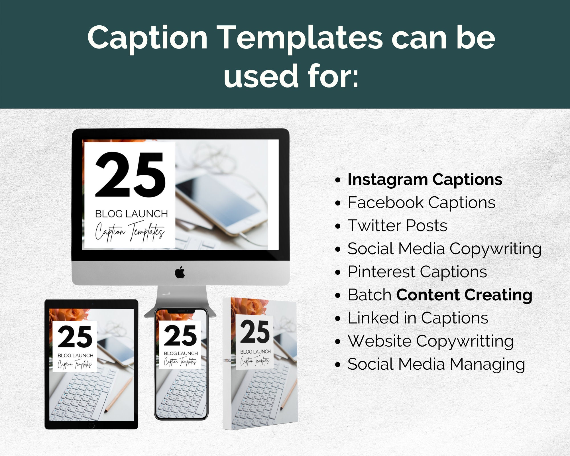 25 Blog Launch Instagram Caption Templates Social Media - Etsy