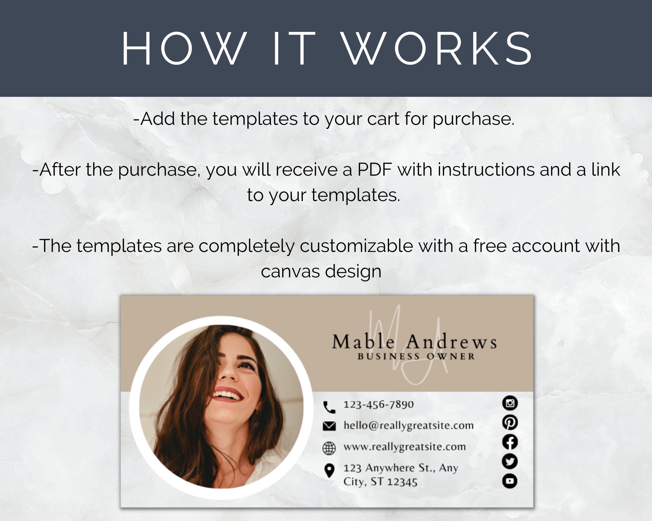 Minimalist Email Signature Template Canva Template - Etsy