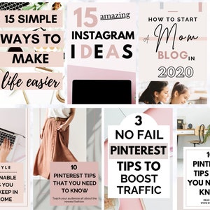 15 Blog Customizable Pinterest Templates | Social Media Graphics ...