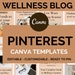 Wellness Blog Pinterest Templates Canva Templates for Pinterest ...