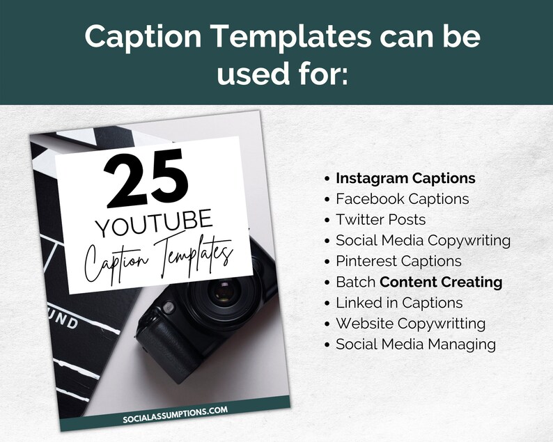 Youtube Instagram Captions | Video Promotion Caption Template | Youtube ...