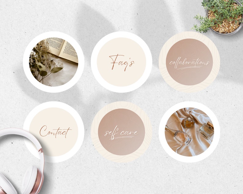 Luxury Minimalist Instagram Highlight Covers | Elegant Cover Canva ...