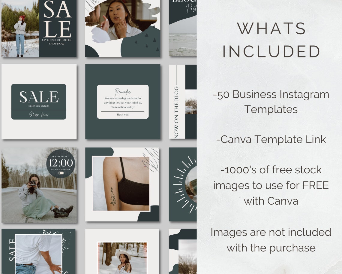 Instagram Template for Business Small Business Social Media Posts Canva ...