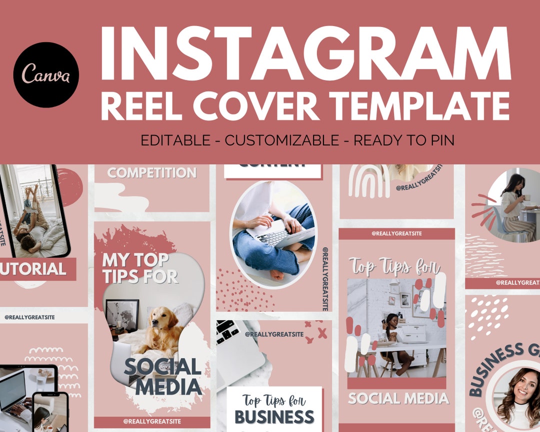 Pink Instagram Reels Canva Template | Instagram Reel Cover | Instagram ...