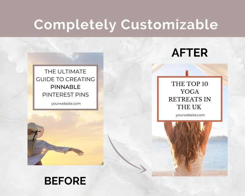 Pinterest Templates for Canva Canva Editable Pin Template Neutral ...