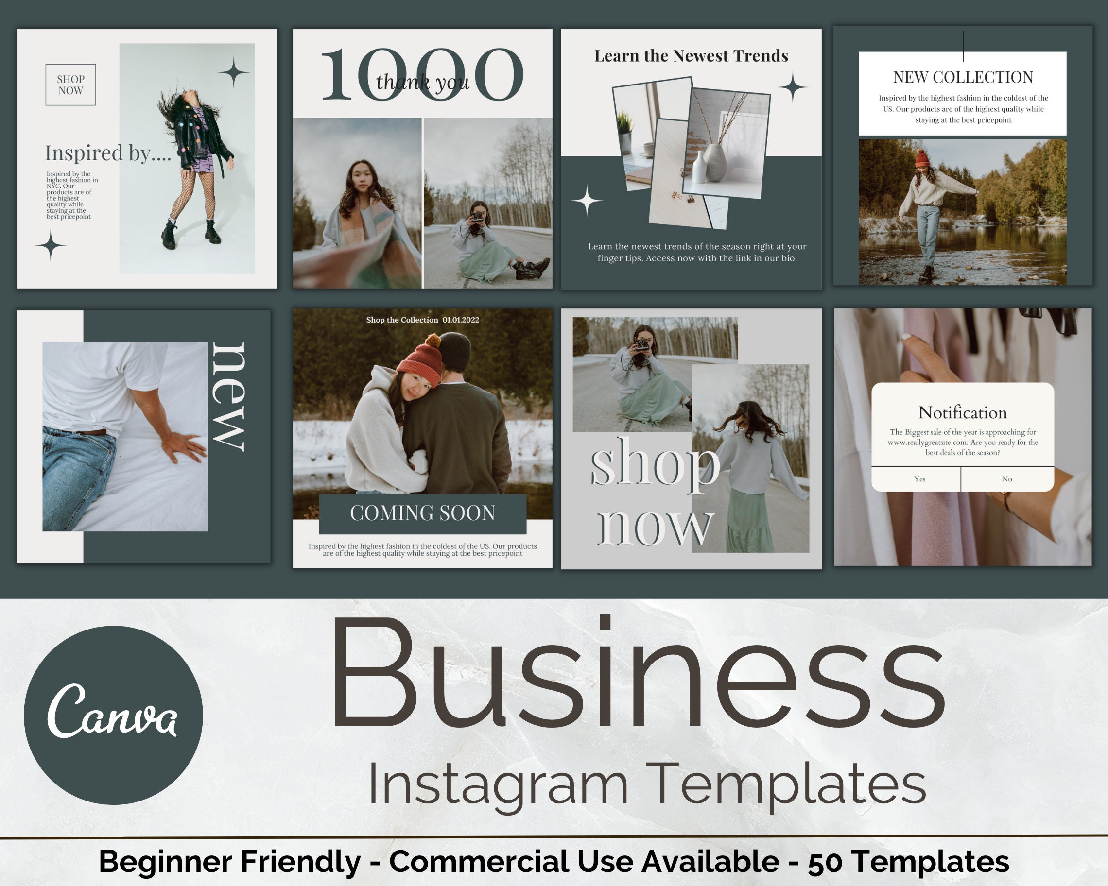 Instagram Template for Business Small Business Social Media Posts Canva ...