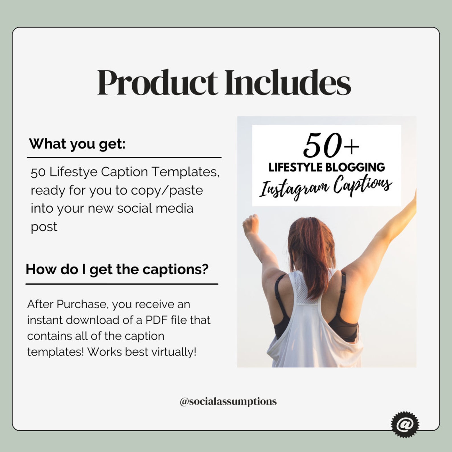 Lifestyle Blogger Social Media Caption Templates. Instagram Captions ...