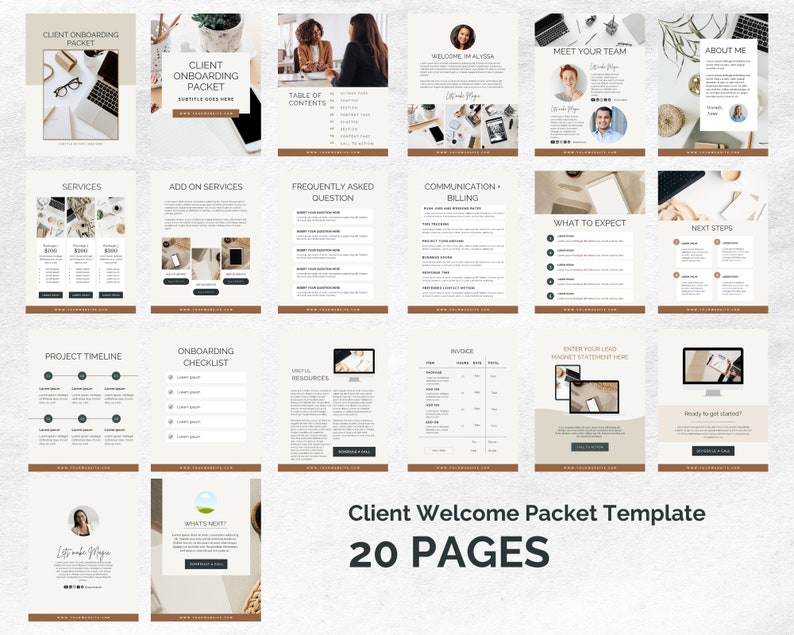 CLIENT ONBOARDING, Client Welcome Packet Template, Service Business ...