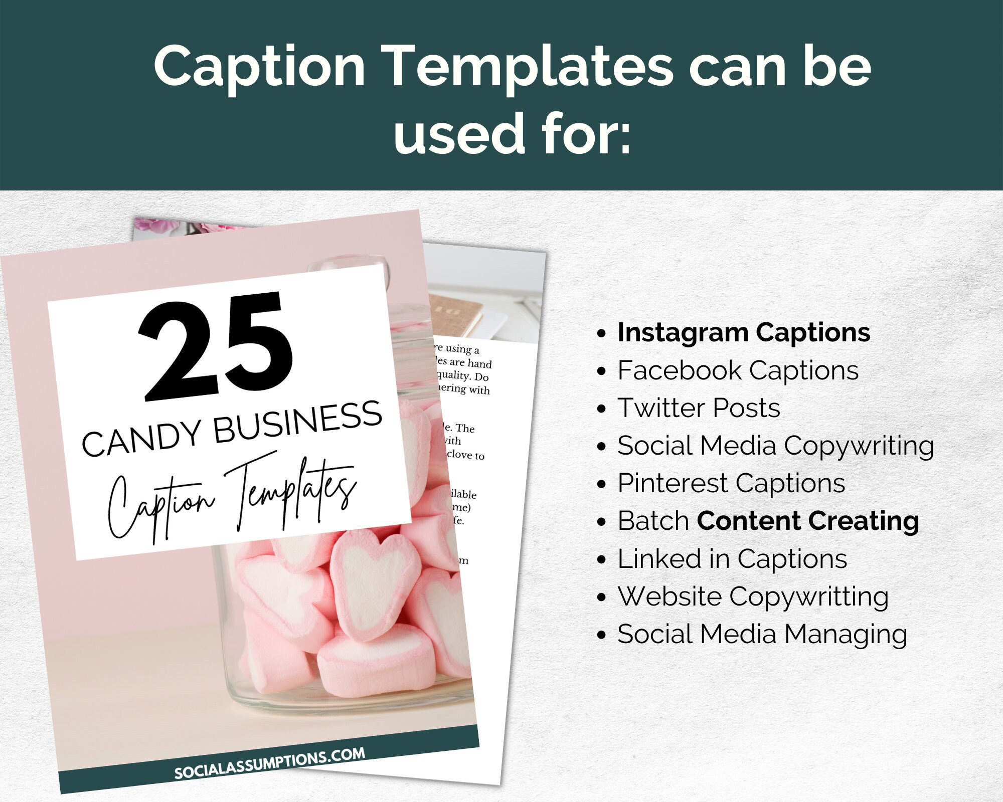 Candy Business Instagram Captions | Business Caption Template | Product ...