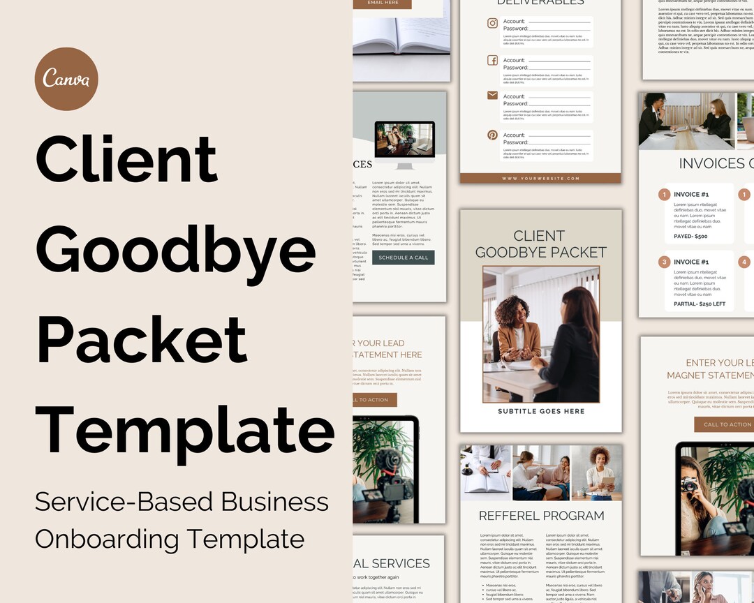 Client Goodbye Offboarding Template | Canva Template | Client Exit ...