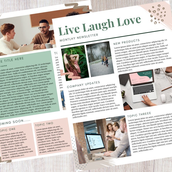 Cute Newsletter Template - Etsy