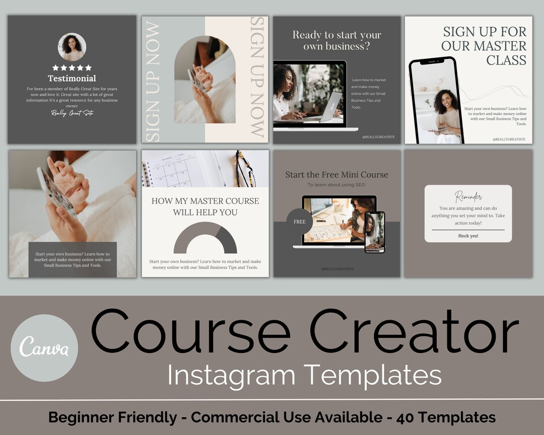 Course Creator Instagram Templates Social Media Business Template ...