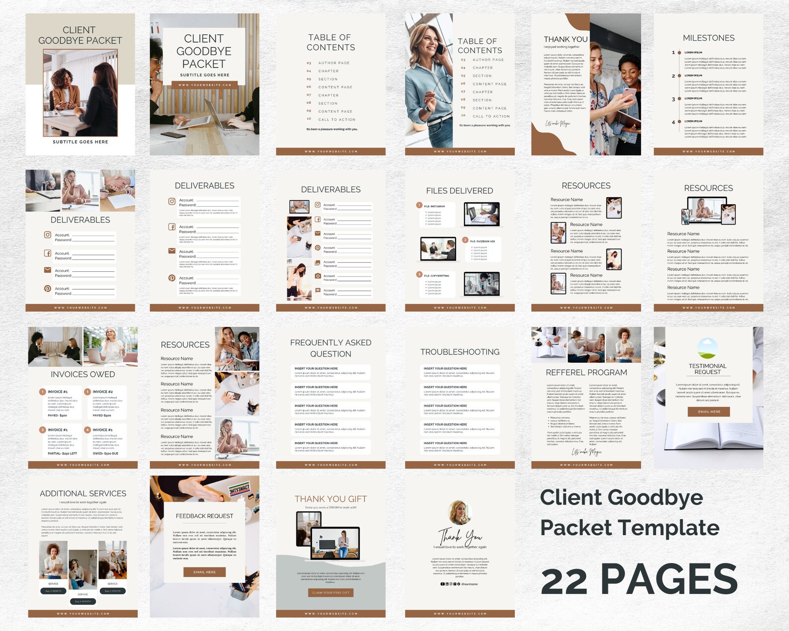 Client Goodbye Offboarding Template | Canva Template | Client Exit ...