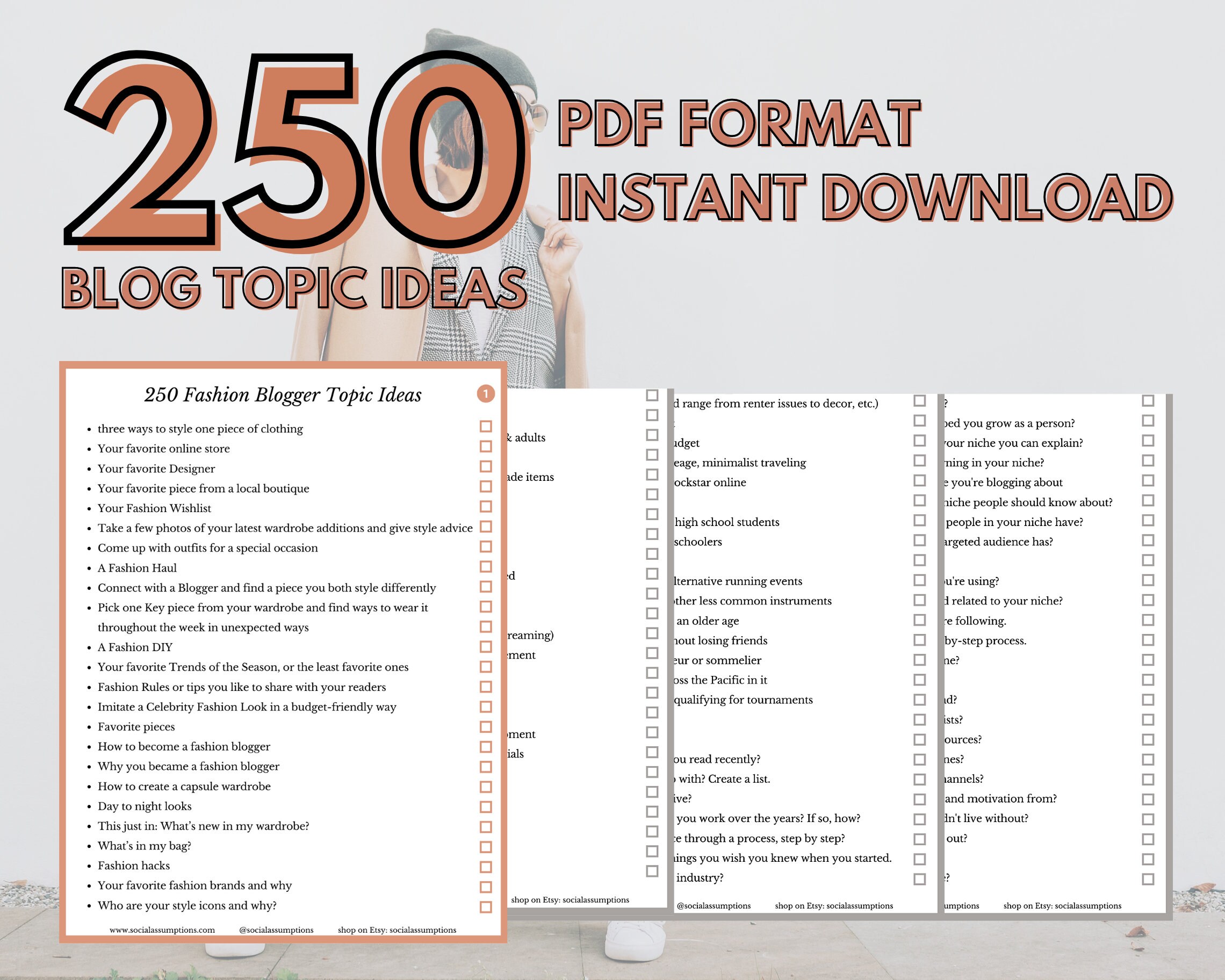 250 Fashion Blog Ideas 2021 | Boutique Content Creation |blog Planning ...