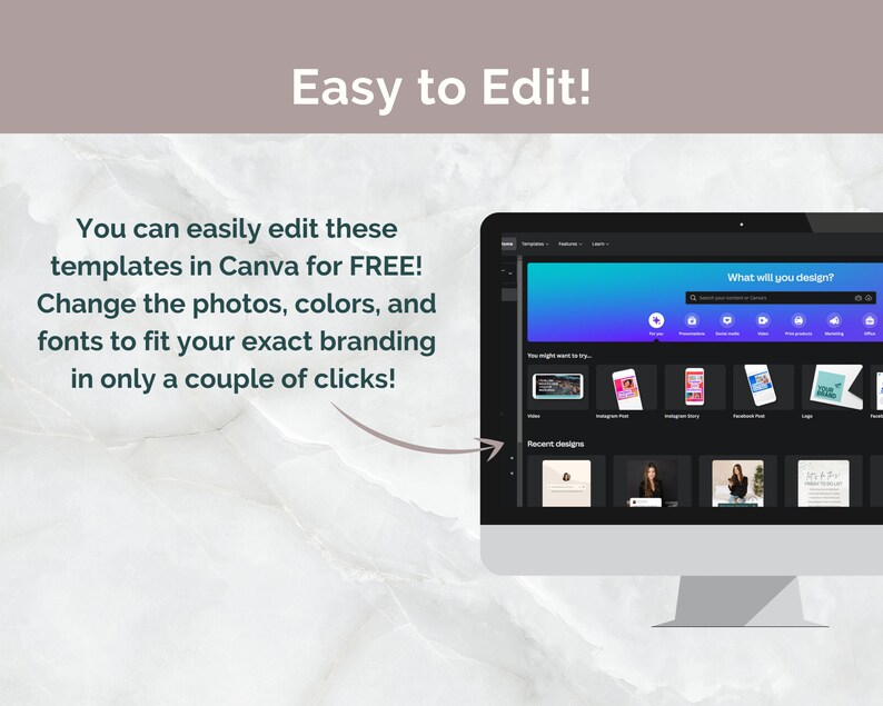 Pinterest Templates for Canva Canva Editable Pin Template Neutral ...