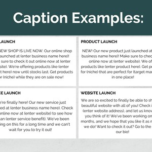 50 Website Launch Caption Templates - Etsy Canada