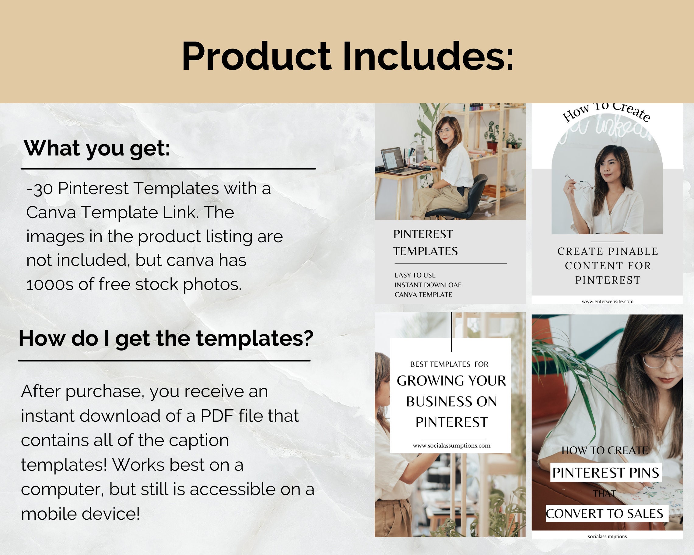 Business Blog Pinterest Templates Canva Templates for Pinterest ...
