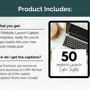 50 Website Launch Caption Templates - Etsy Canada