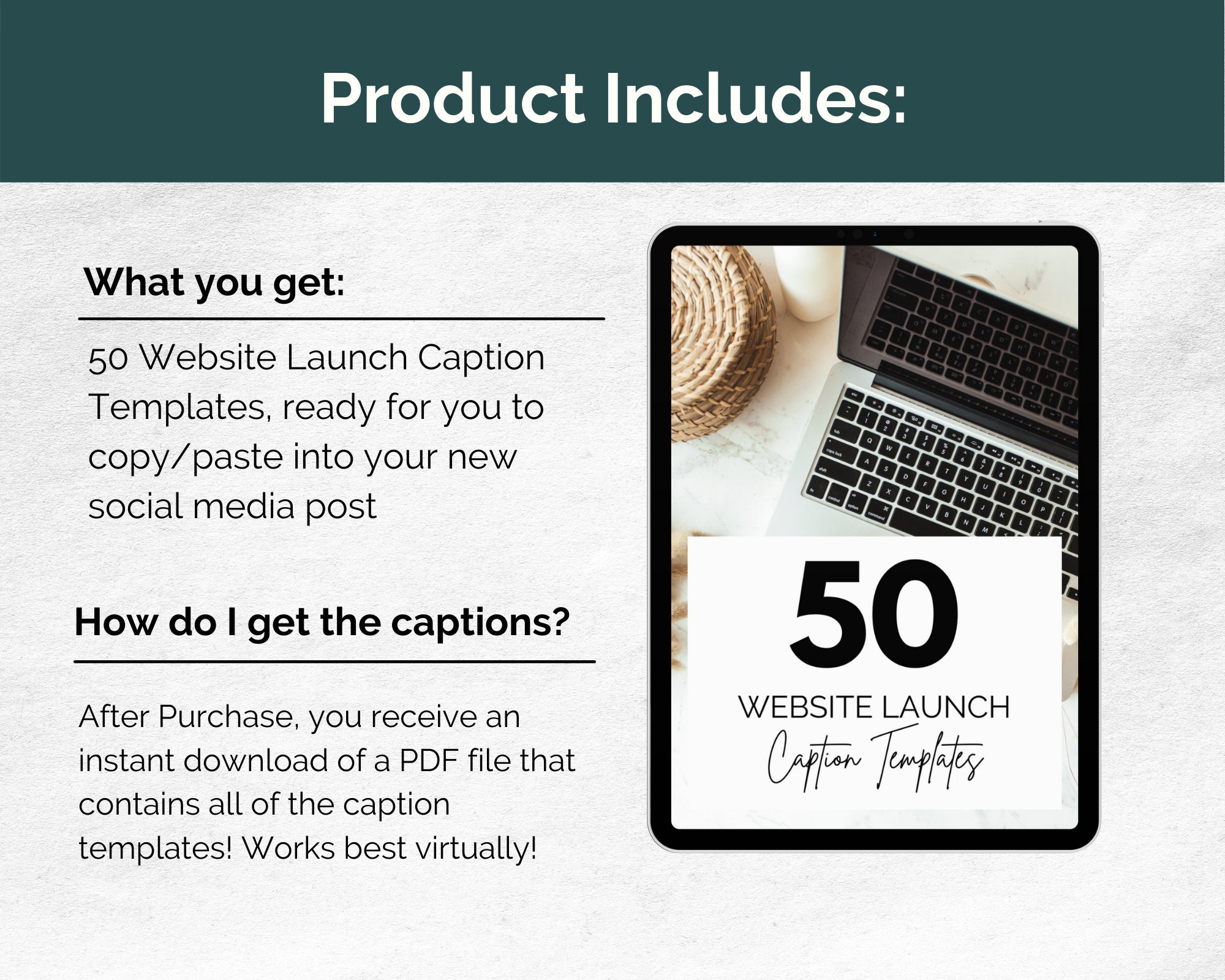 50 Website Launch Caption Templates - Etsy Canada