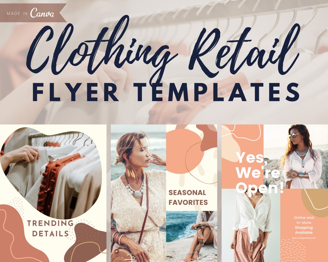 5 Modèle de Flyer de vente au détail de vêtements, Canva Templates ...