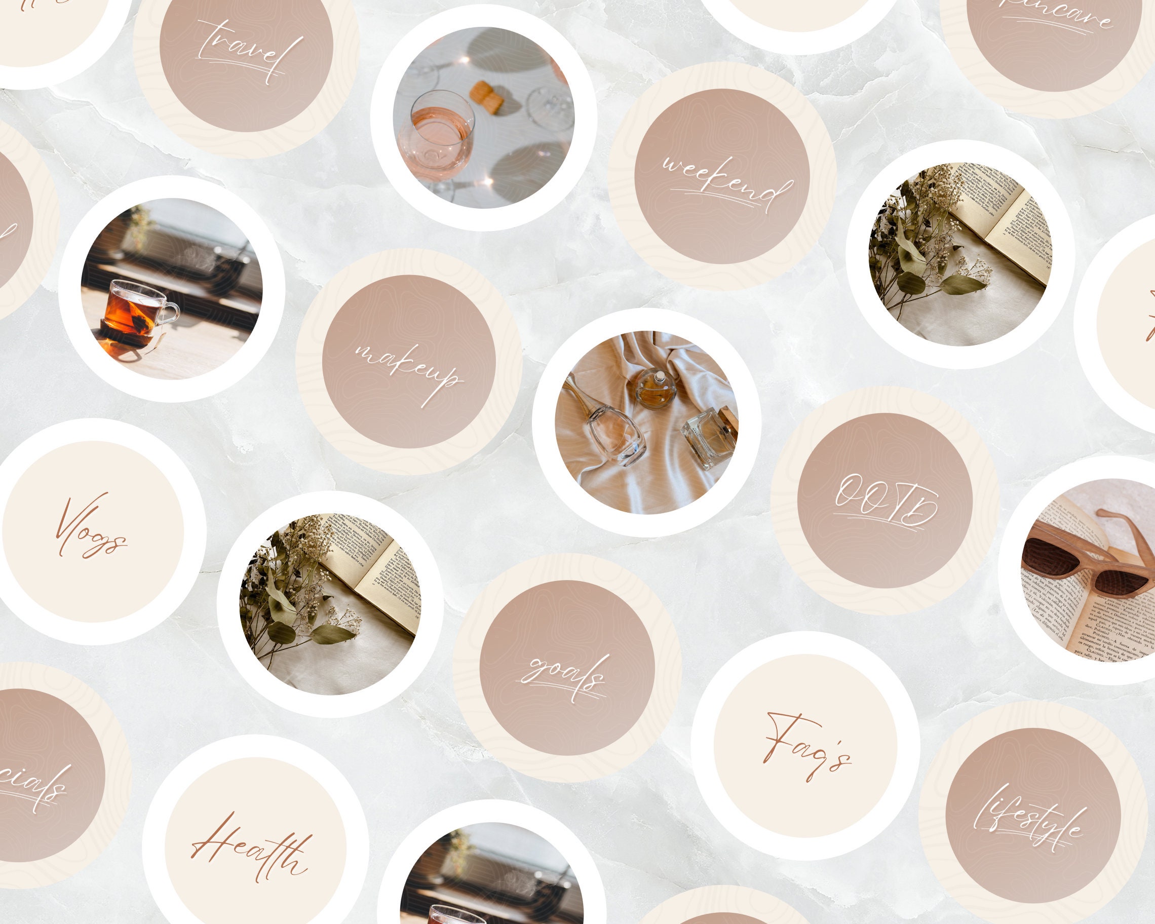 Luxury Minimalist Instagram Highlight Covers | Elegant Cover Canva ...